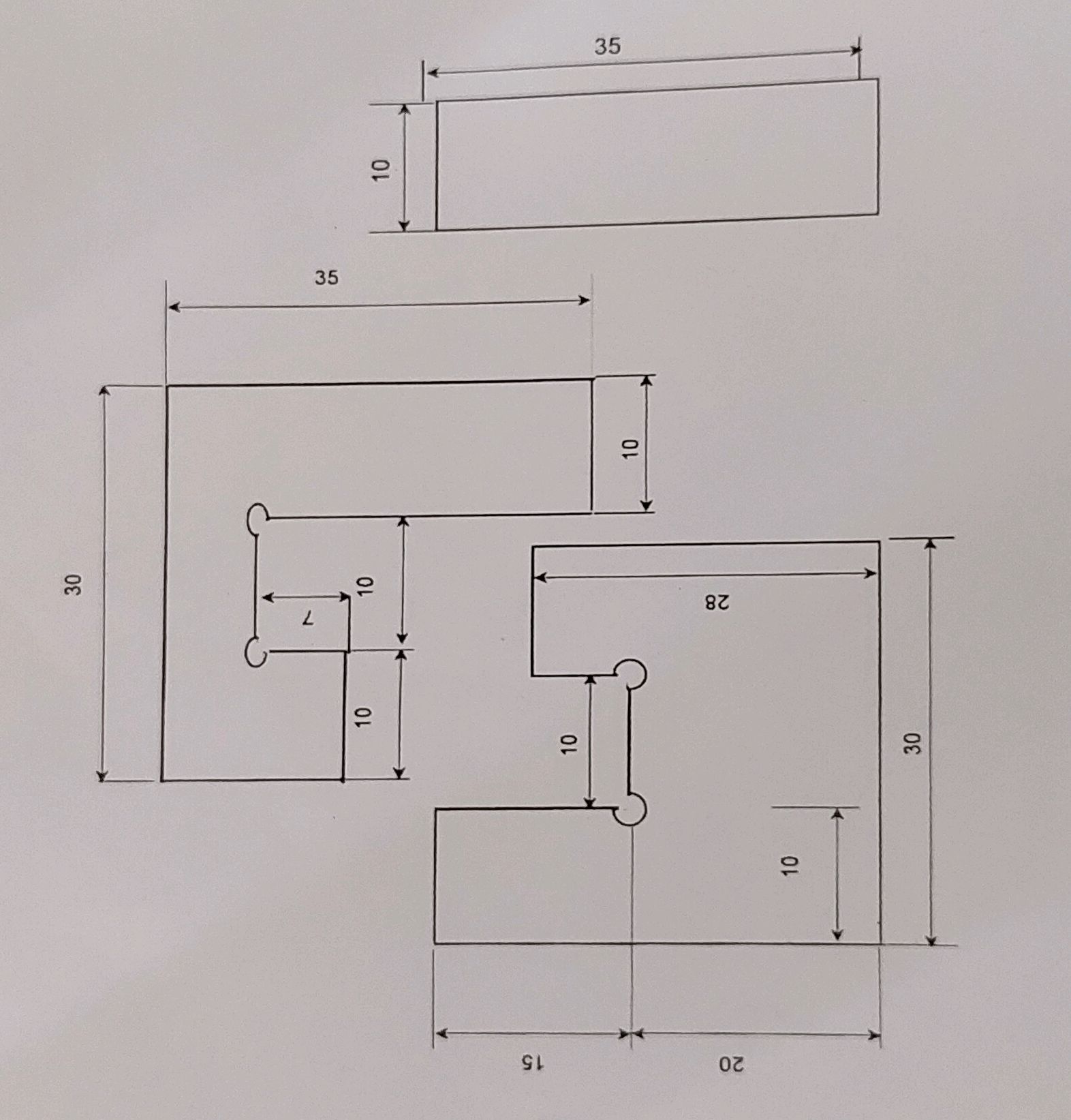 The image shows a diagram with dimensions | StudyX