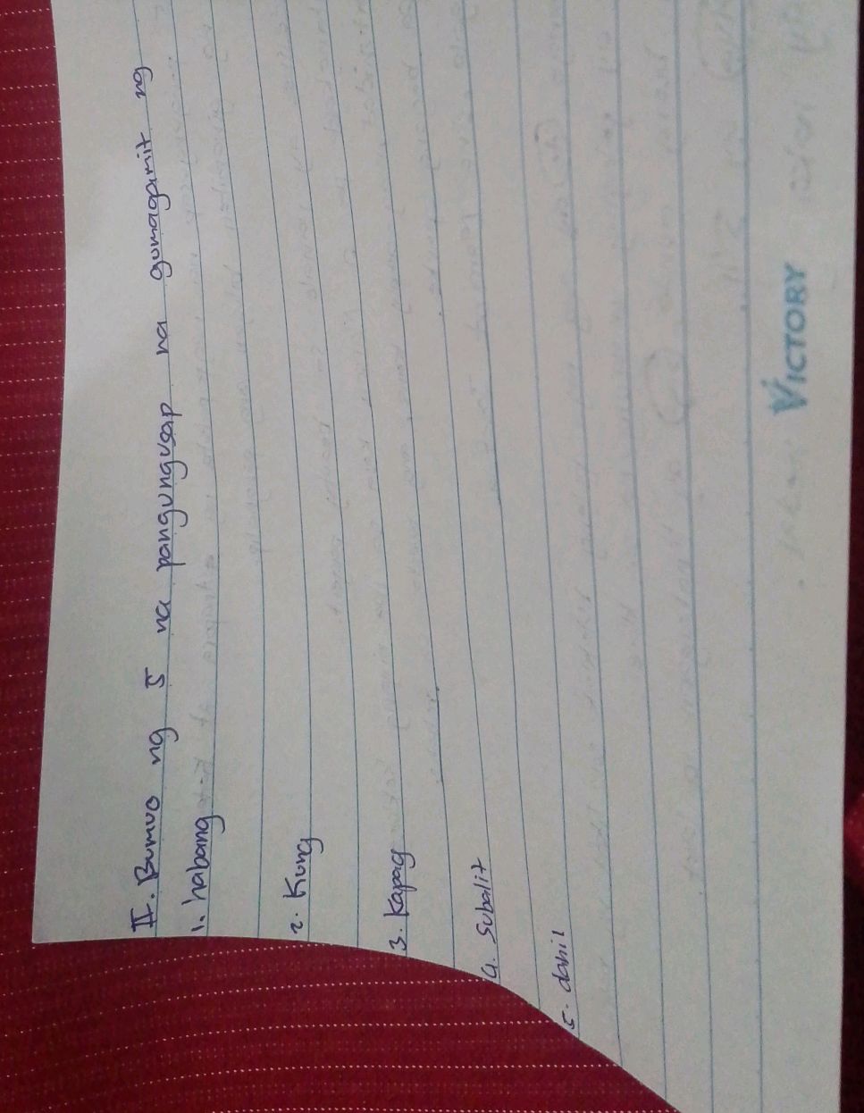 II. Bumuo ng 5 na pangungusap na gumagamit | StudyX