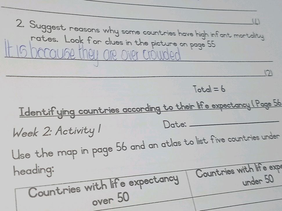 2. Suggest reasons why some countries have | StudyX