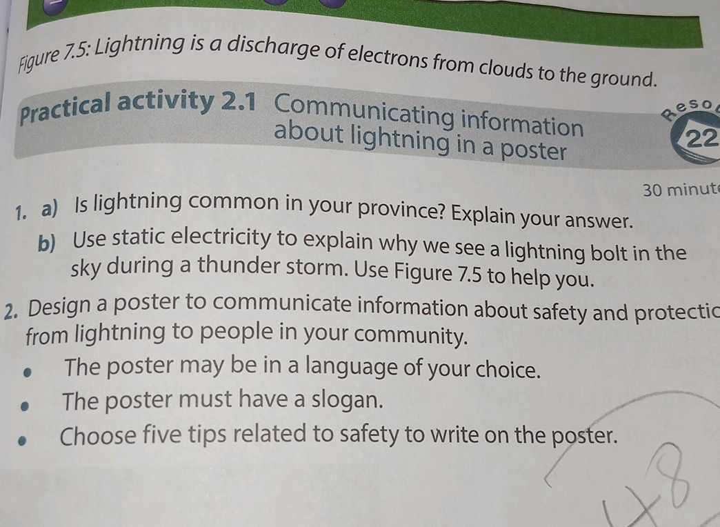 1. a) Is lightning common in your province? | StudyX