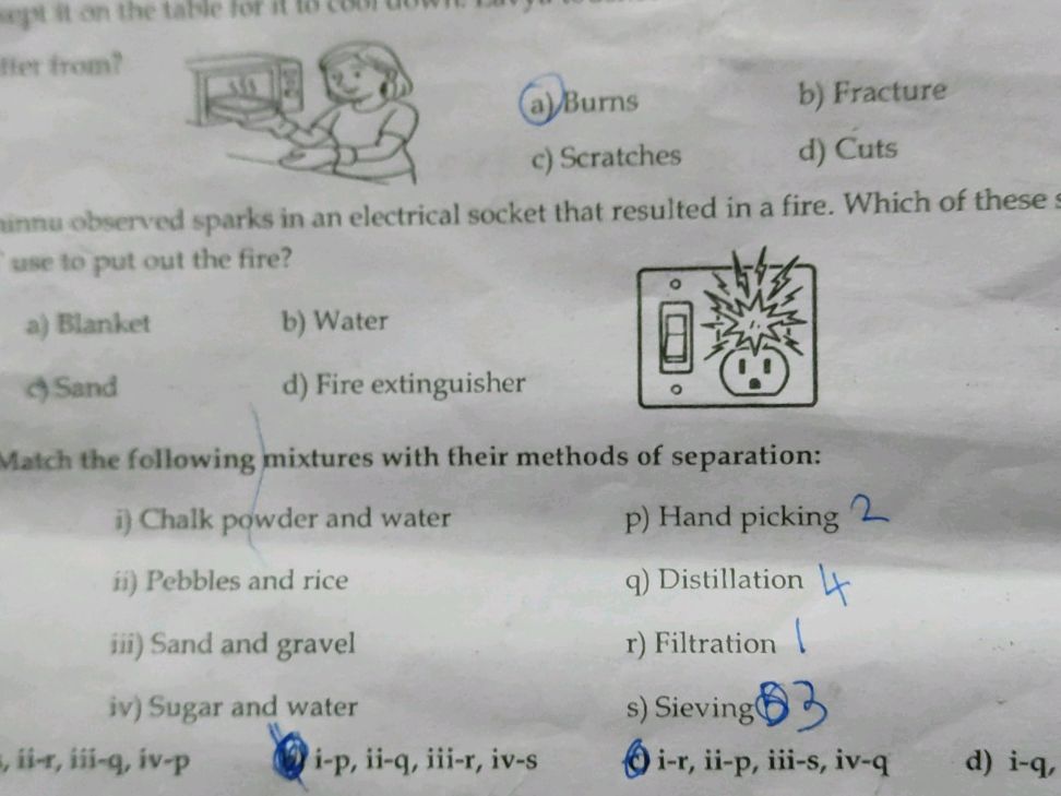 Which of these sparks in an electrical | StudyX