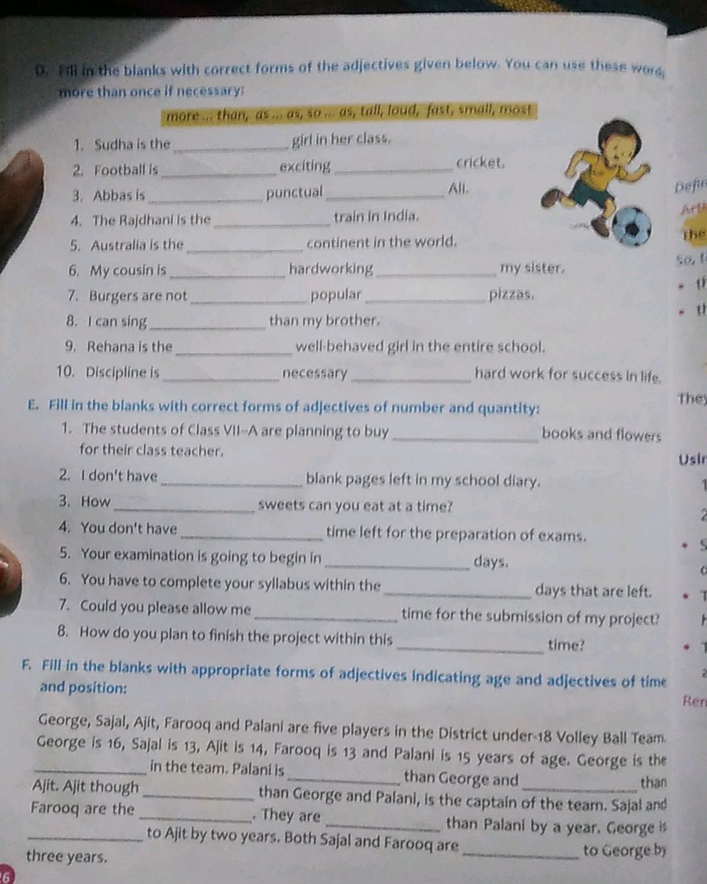 D. Fill in the blanks with correct forms of | StudyX