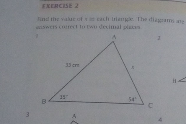 Find the value of *x* in each triangle. The | StudyX