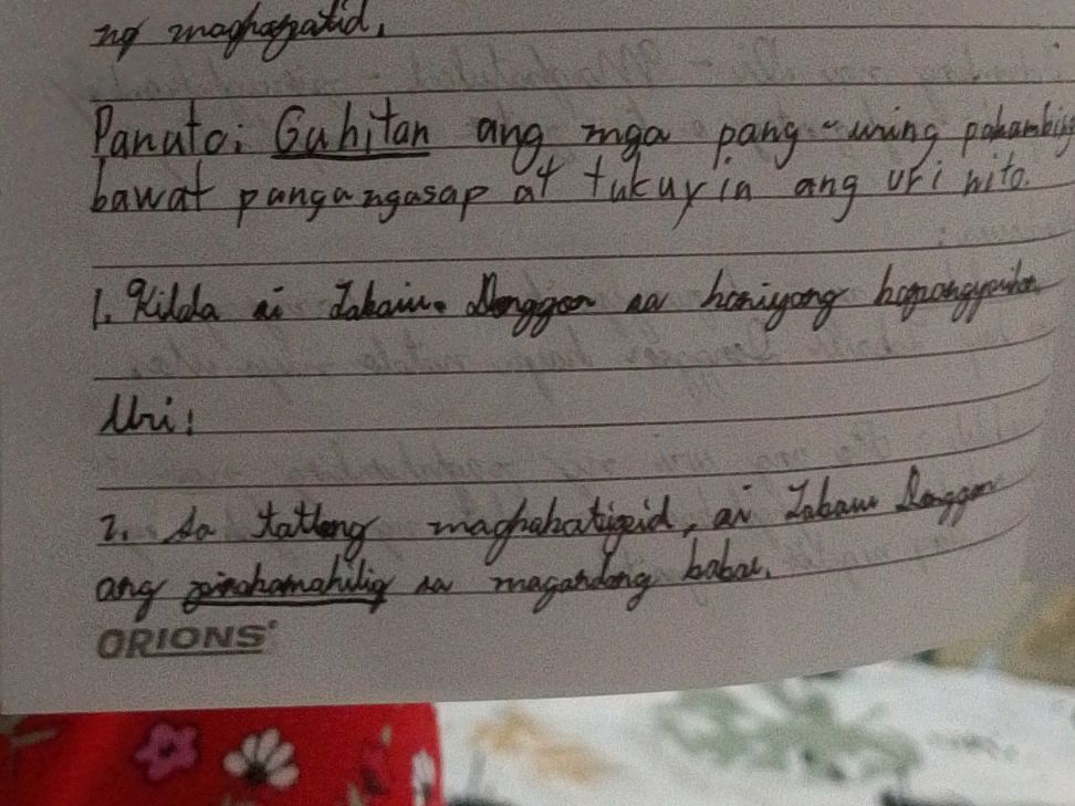 Panuto: Guhitan ang mga pang-uring pahambing | StudyX