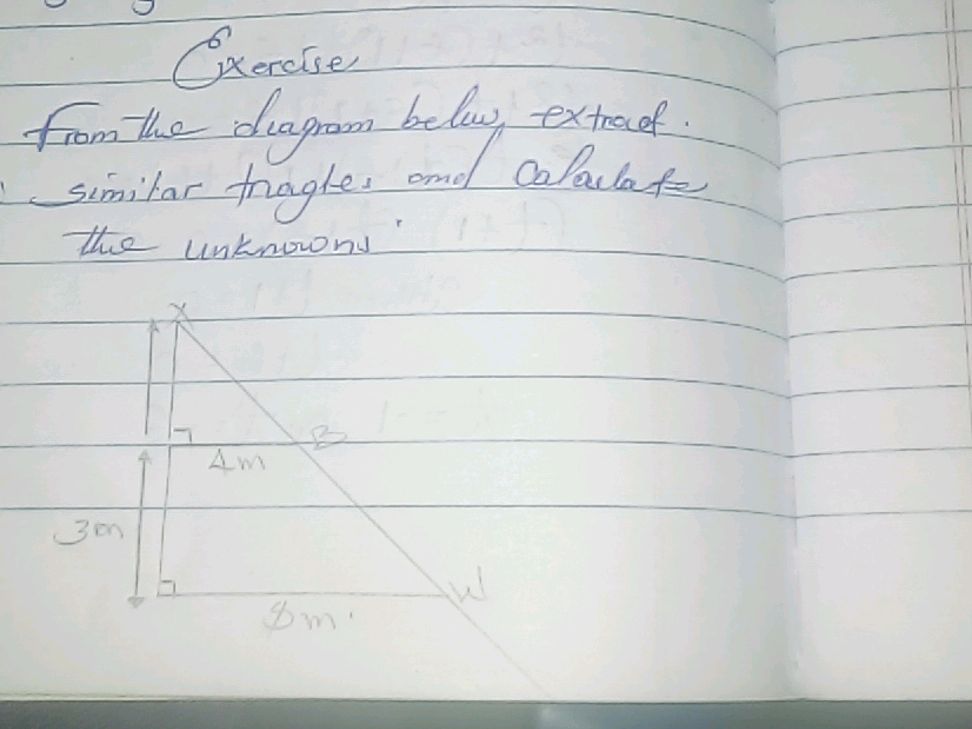 Exercise From the diagram below, extract | StudyX