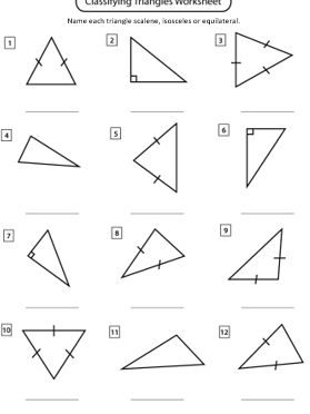 Classifying Triangles Worksheet Name each | StudyX