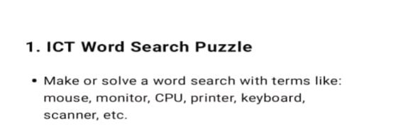 1. ICT Word Search Puzzle • Make or solve a | StudyX