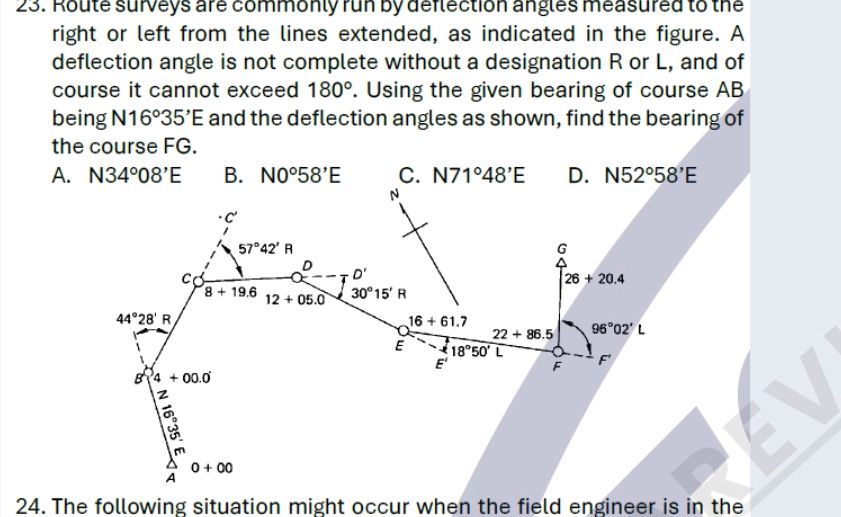 23. Route surveys are commonly run by | StudyX