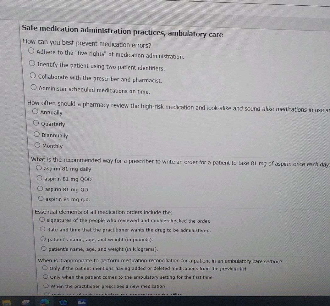How can you best prevent medication errors? | StudyX