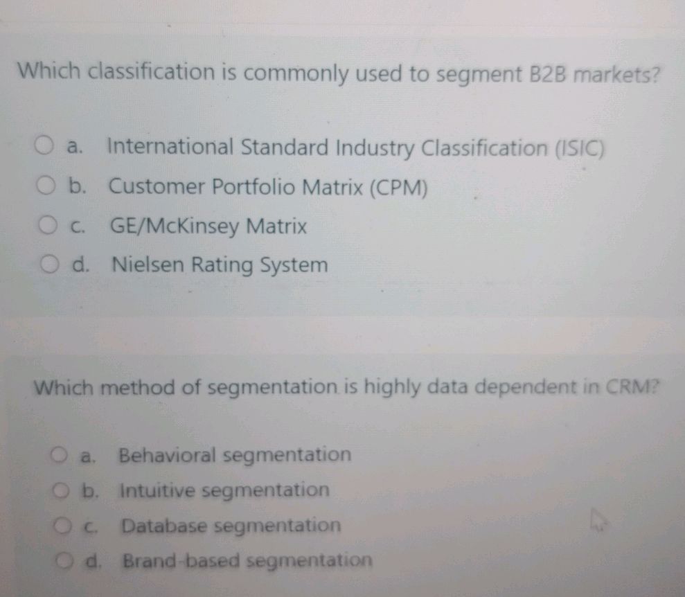Which classification is commonly used to