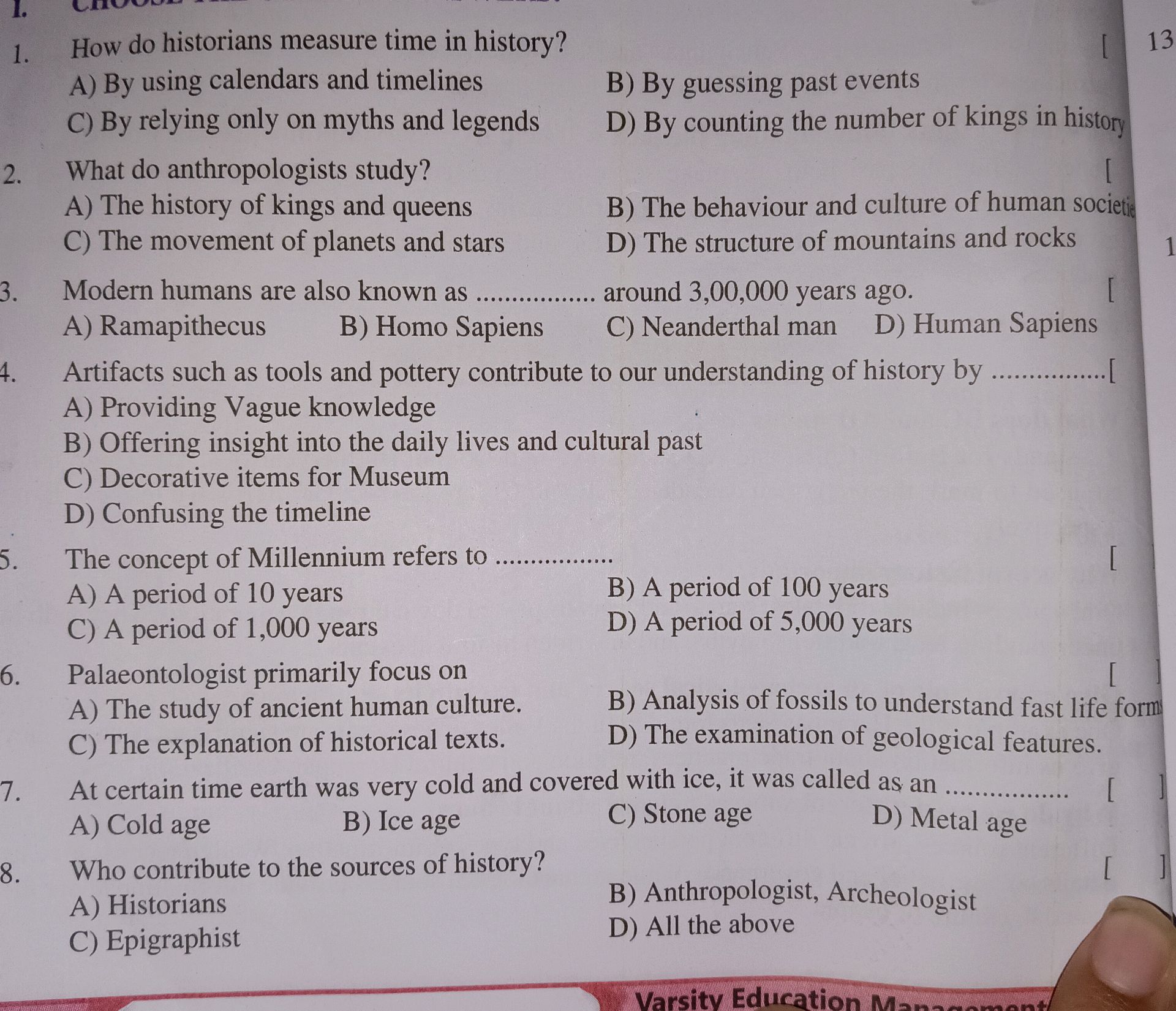 How do historians measure time in history? | StudyX