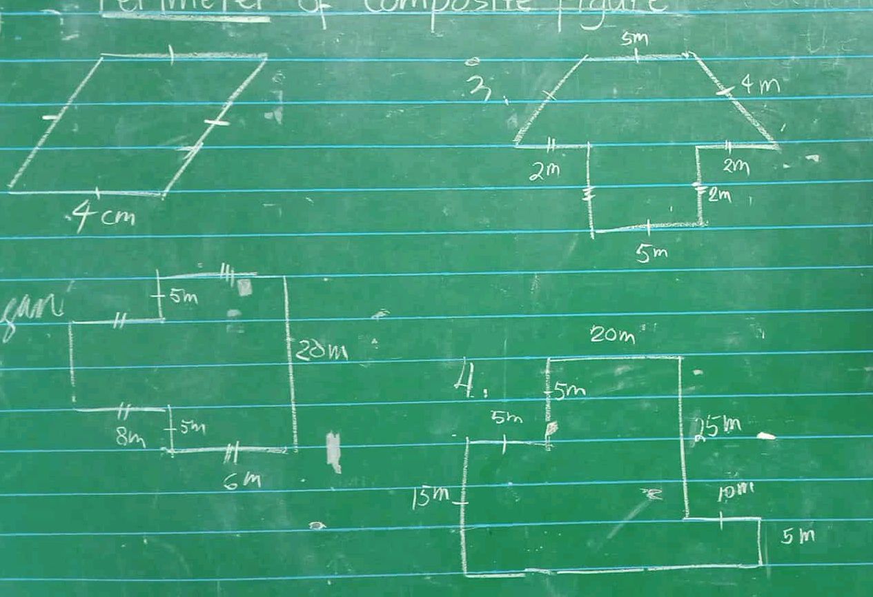 Find the perimeter of the composite figures. | StudyX