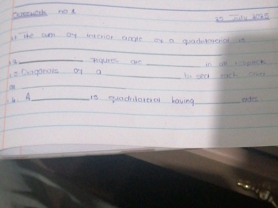 11. The sum of interior angle of a | StudyX