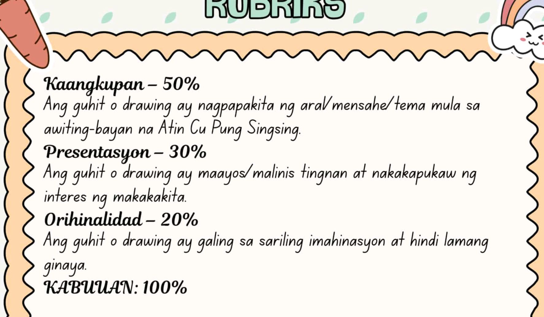 Kaangkupan - 50% Ang guhit o drawing ay | StudyX