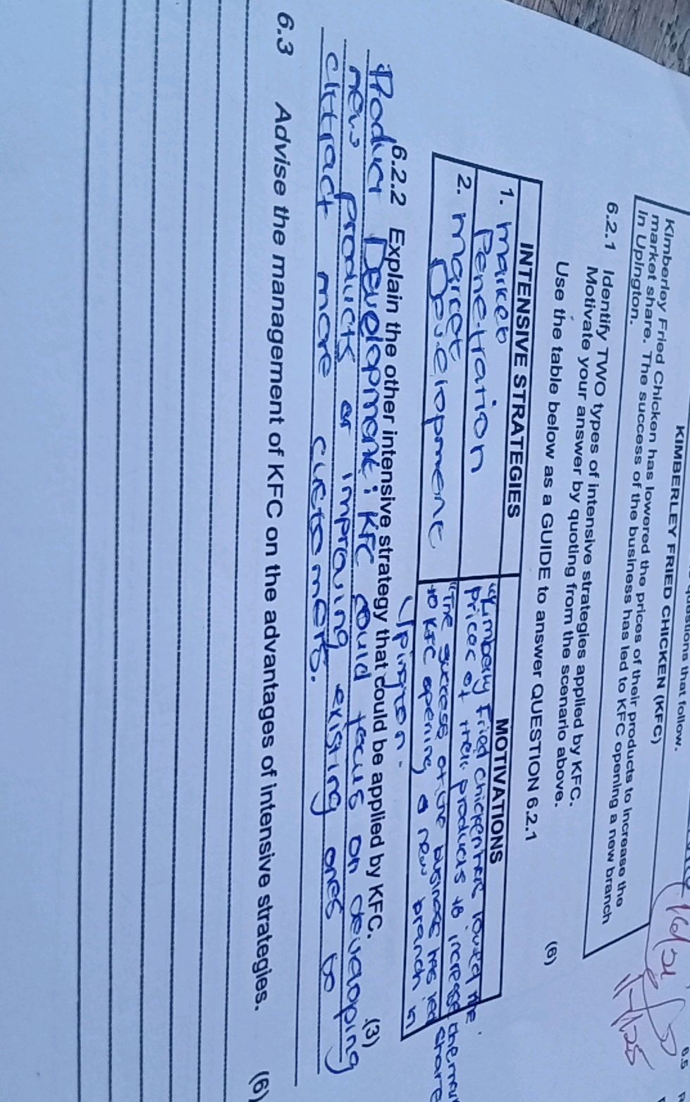 6.2.1 Identify TWO types of intensive | StudyX