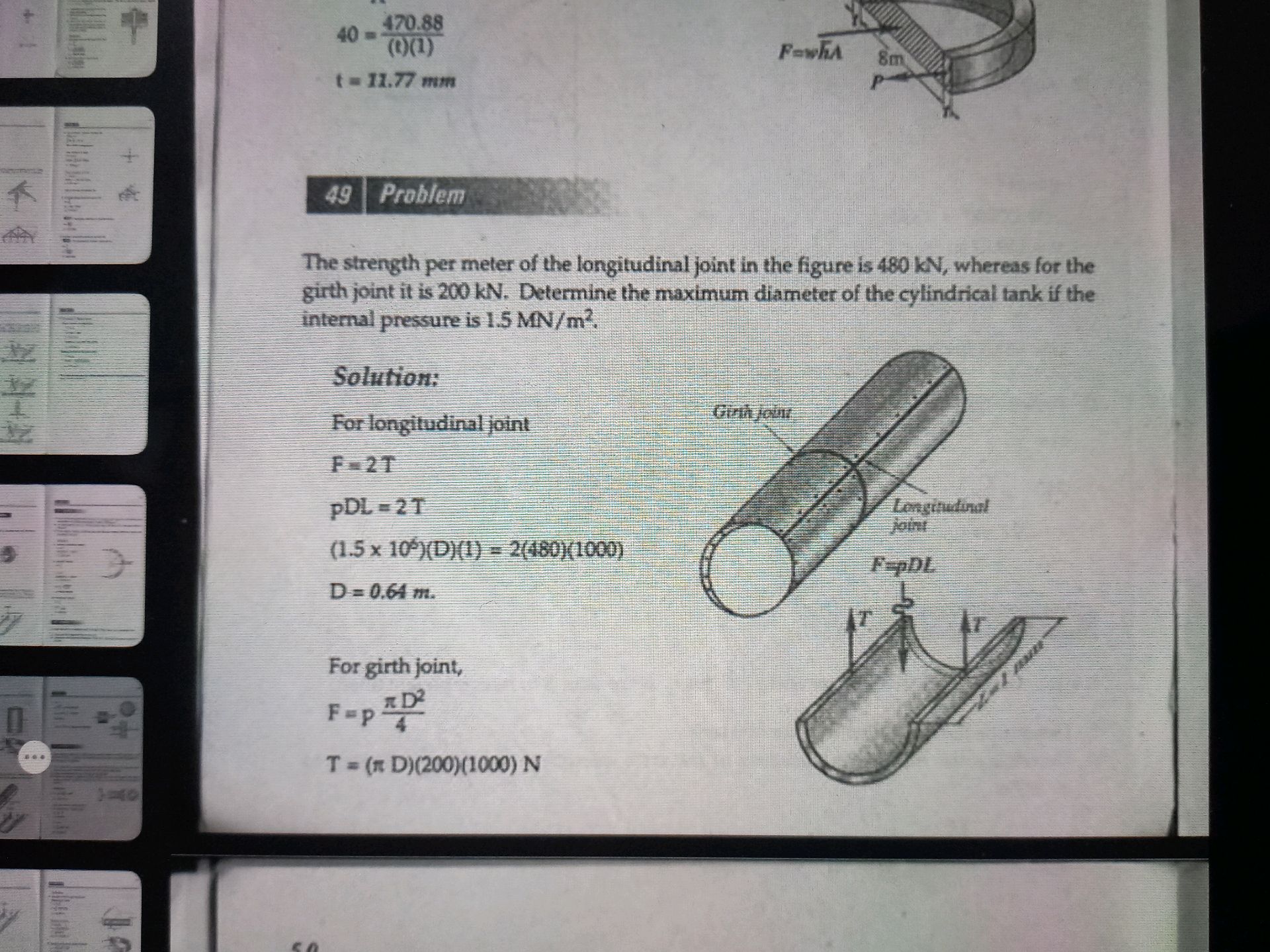 The strength per meter of the longitudinal | StudyX