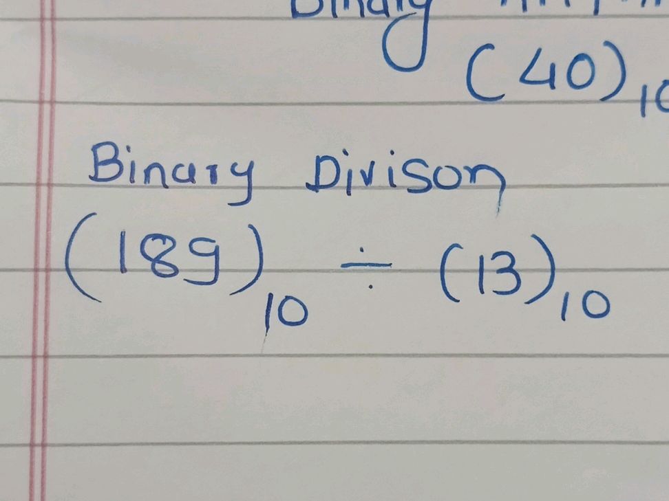 Binary Division: Convert Decimal Numbers to | StudyX