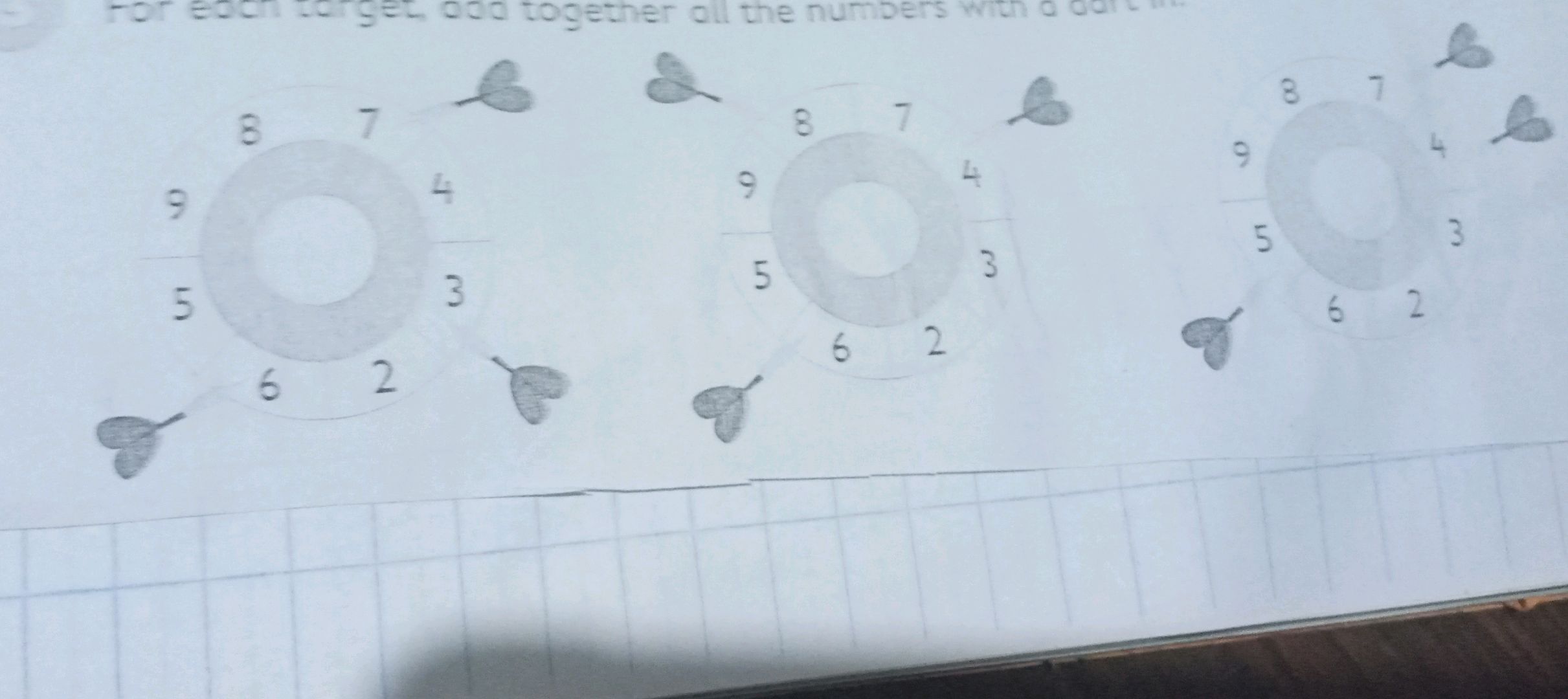 For each target, add together all the | StudyX