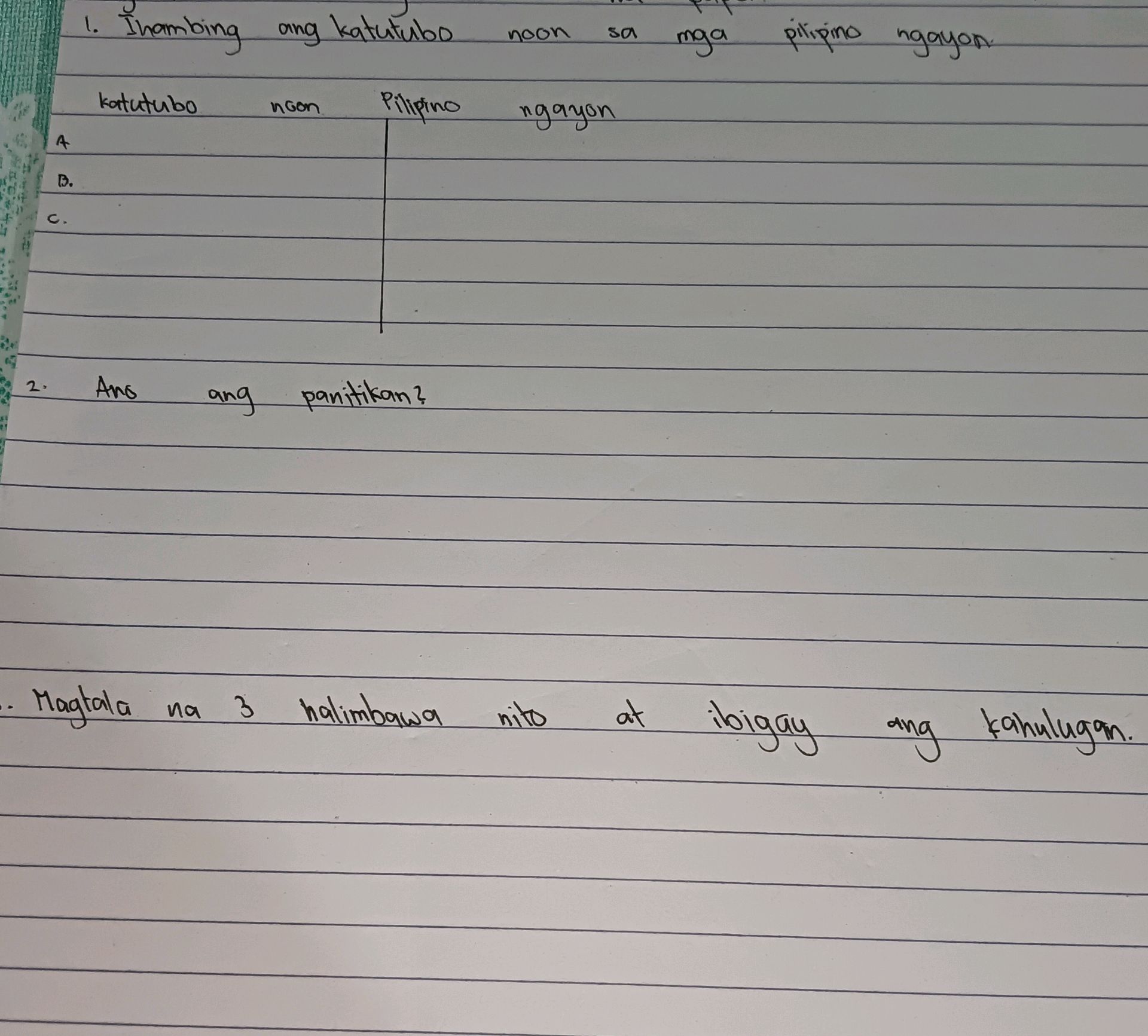Ihambing ang katutubo noon sa mga pilipino