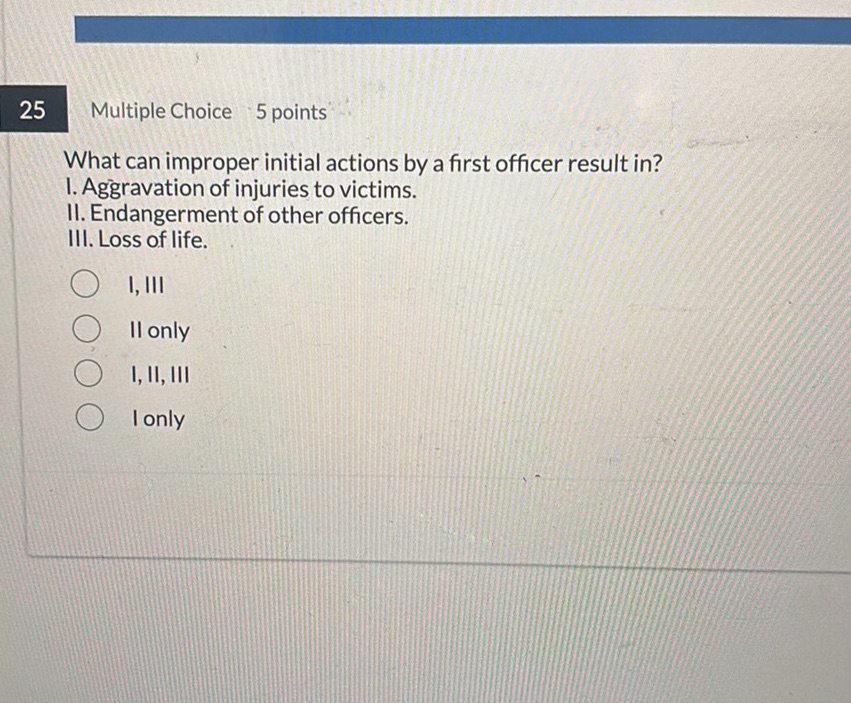 What can improper initial actions by a first