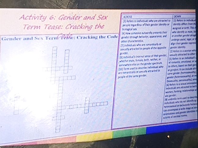 Activity 6: Gender and Sex Term Tease: | StudyX