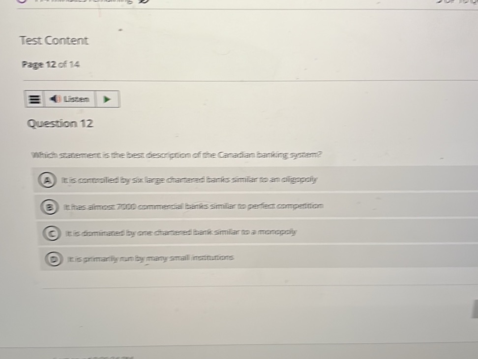 Question 12 Which statement is the best