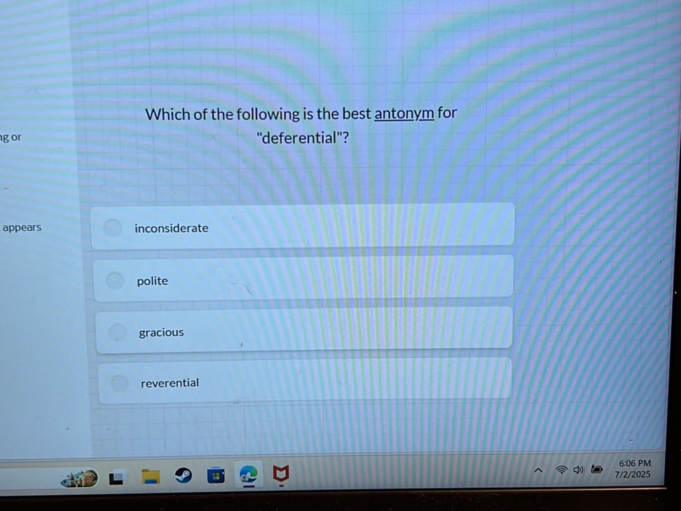 Which of the following is the best antonym