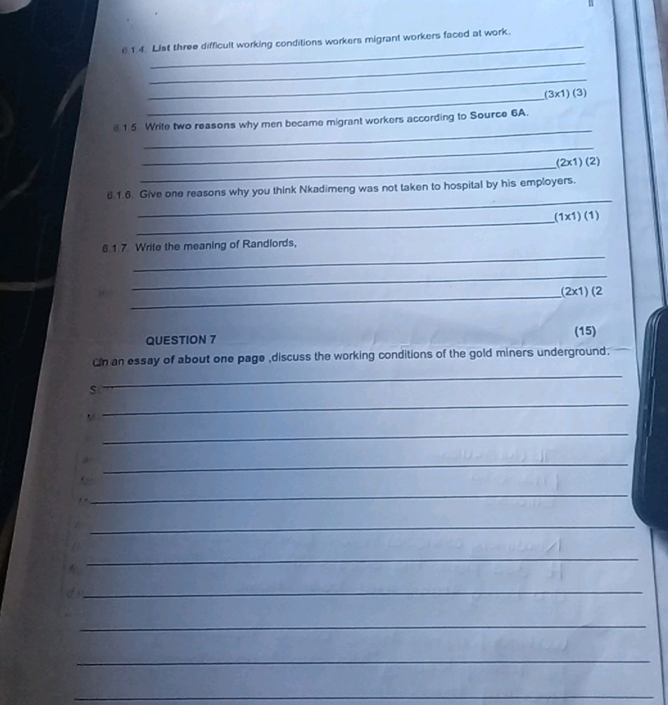 6.1.4. List three difficult working | StudyX