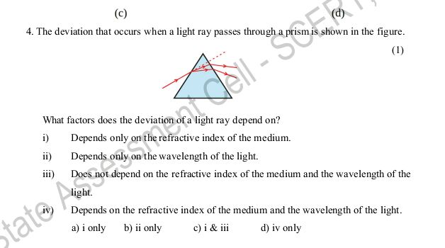 4. The deviation that occurs when a light | StudyX