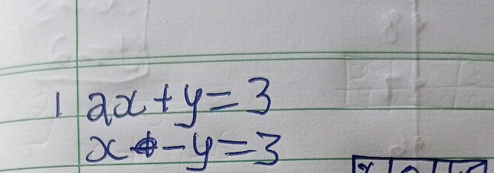 Solving System of Equations: 2x + y = 3 and | StudyX