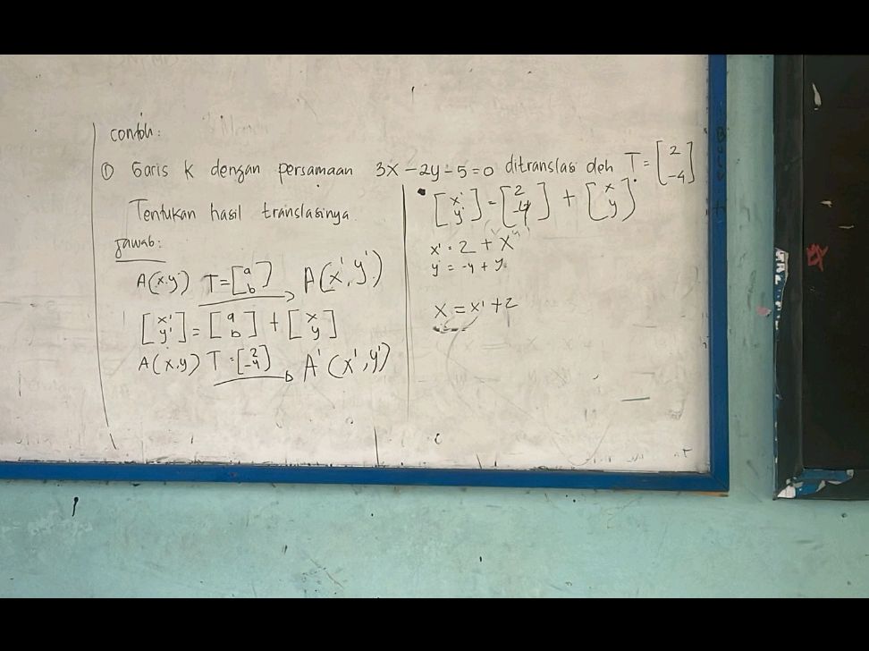 contoh: 1. Garis k dengan persamaan $3x - 2y | StudyX