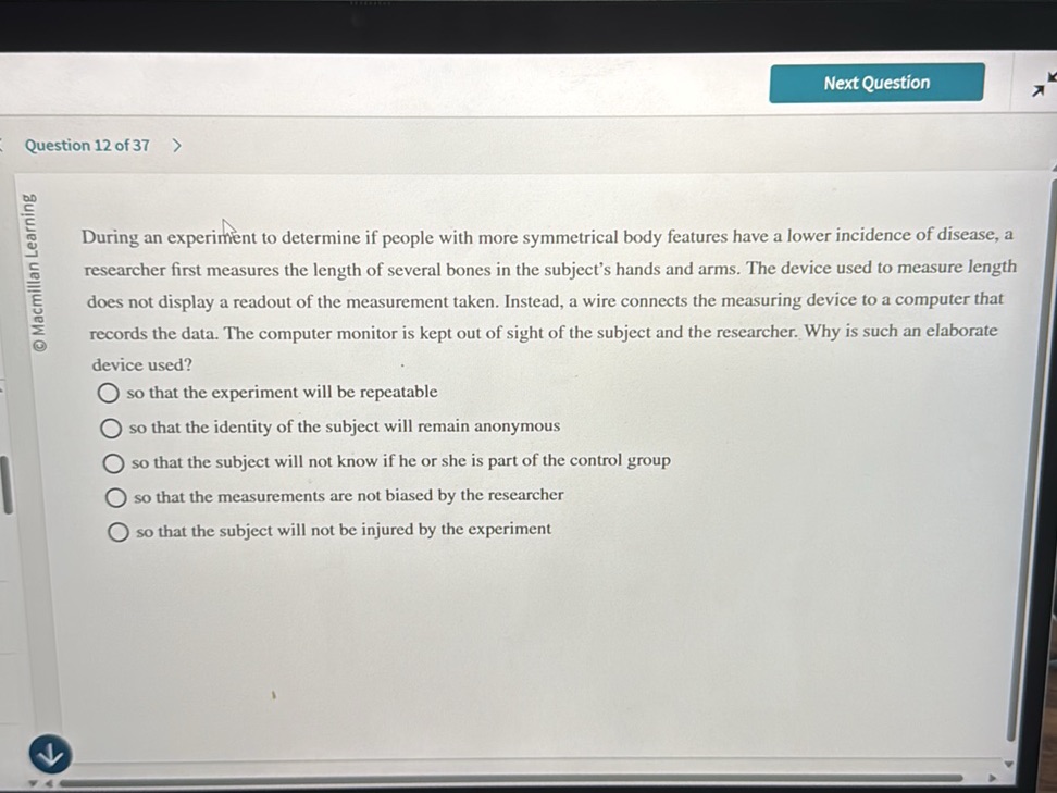 During an experiment to determine if people | StudyX