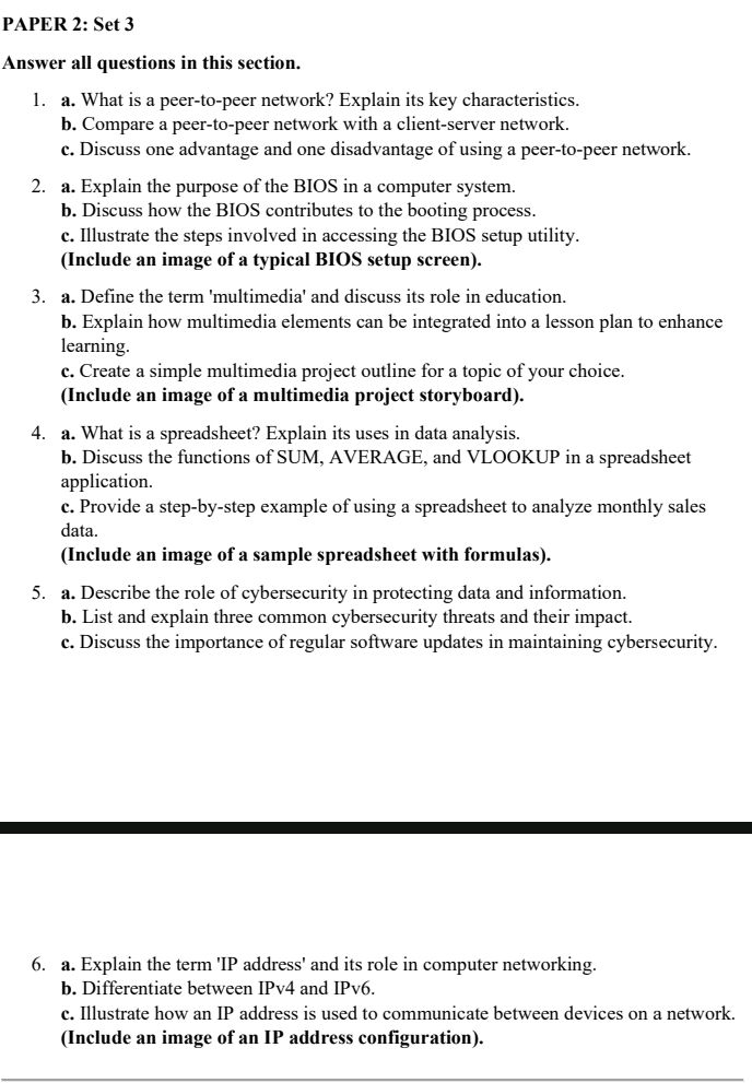 PAPER 2: Set 3 Answer all questions in this | StudyX