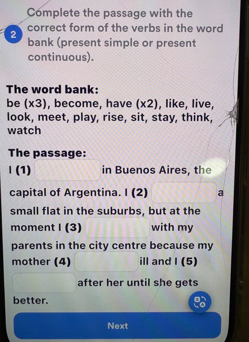 Complete the passage with the correct form
