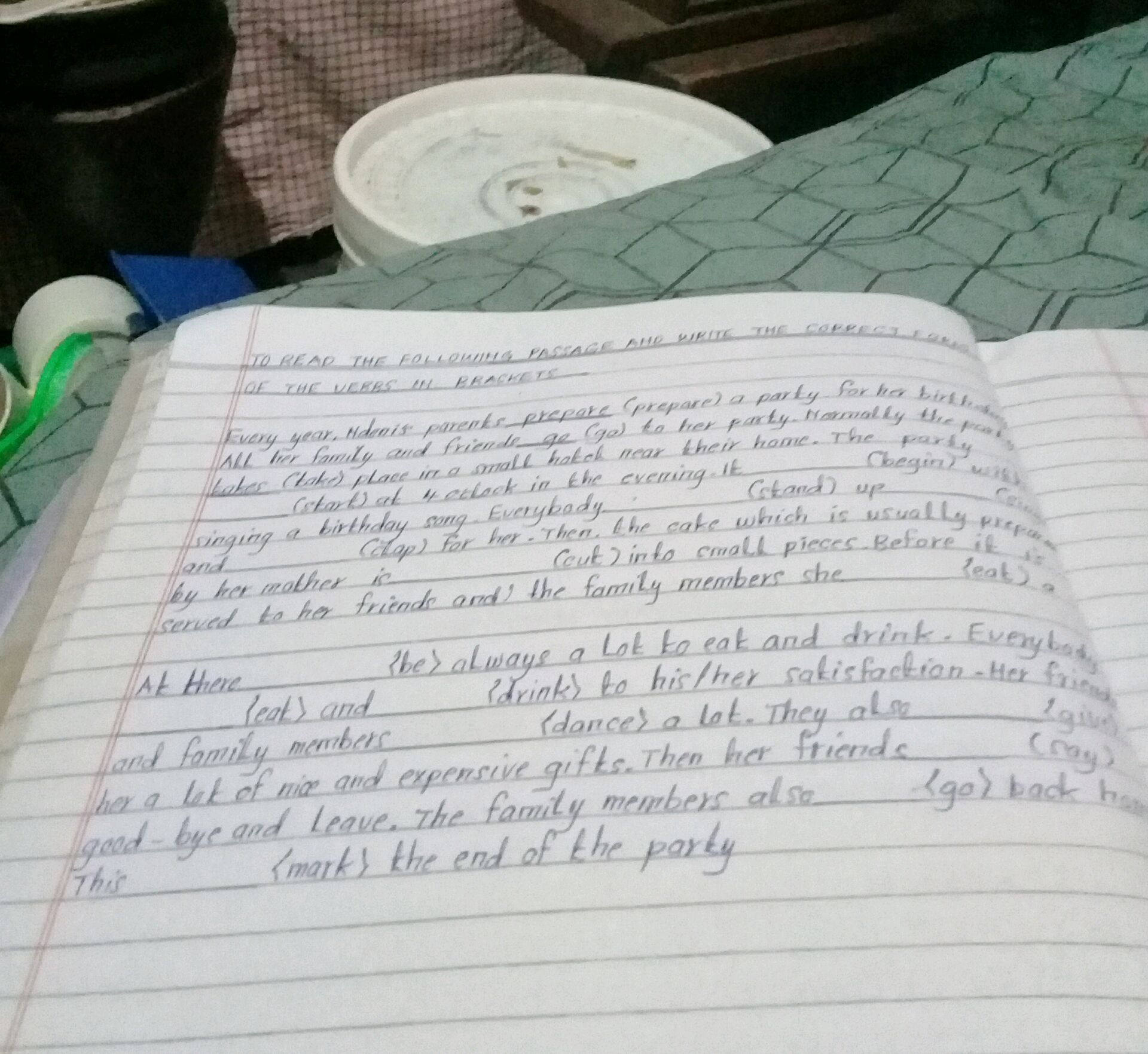 TO READ THE FOLLOWING PASSAGE AND WRITE THE | StudyX