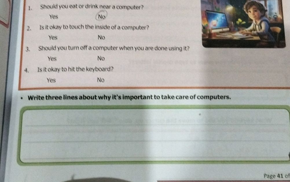 1. Should you eat or drink near a computer? | StudyX