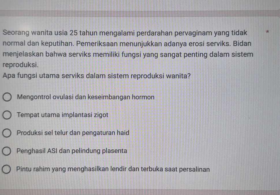 Seorang wanita usia 25 tahun mengalami | StudyX