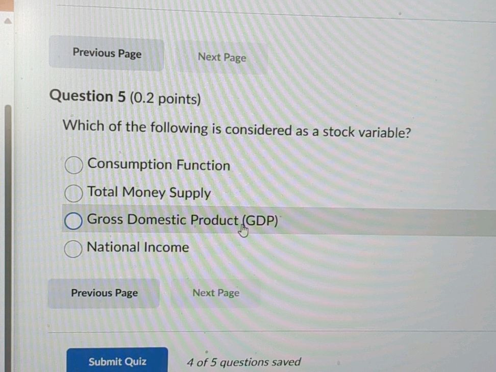 Question 5 (0.2 points) Which of the | StudyX