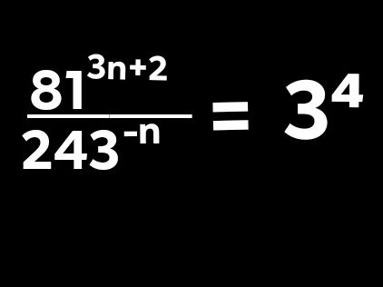 Solve Exponential Equation: 81^(3n+2) / | StudyX