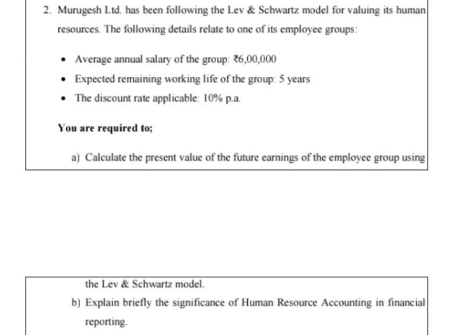 2. Murugesh Ltd. has been following the Lev | StudyX