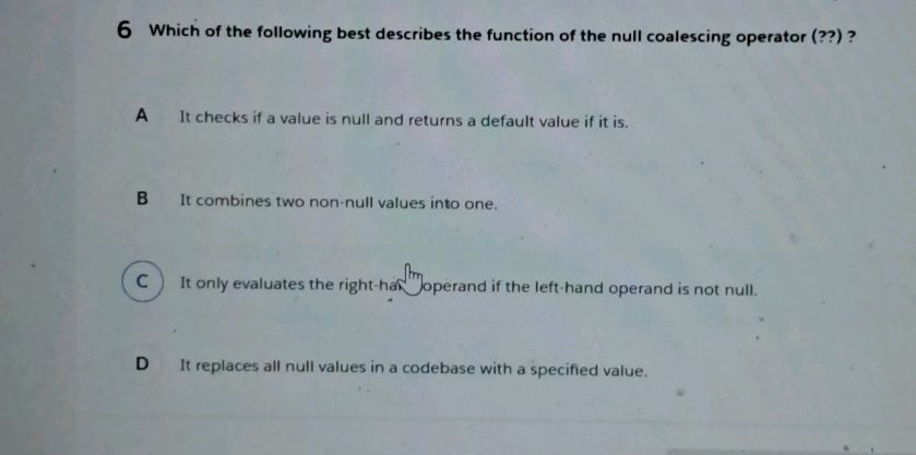 6 Which of the following best describes the | StudyX