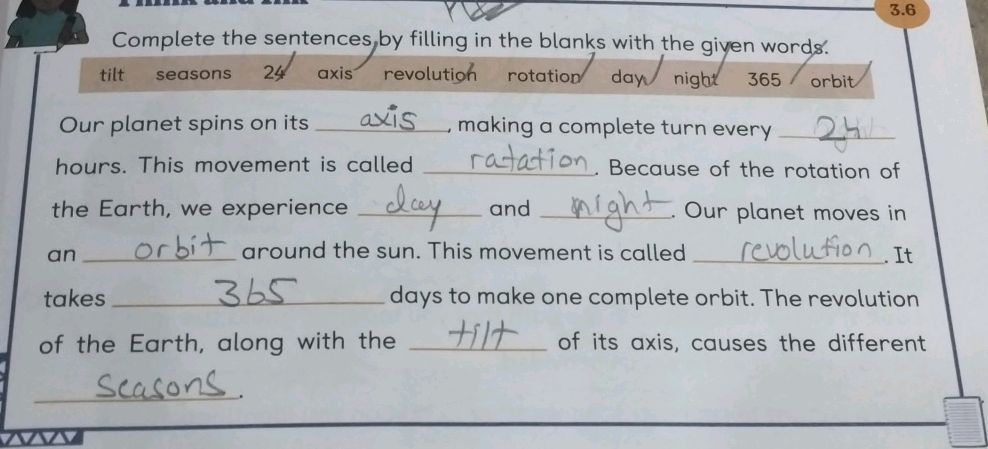 Complete the sentences by filling in the | StudyX