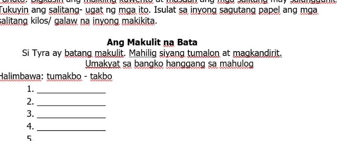 Tukuyin ang salitang- ugat ng mga ito.