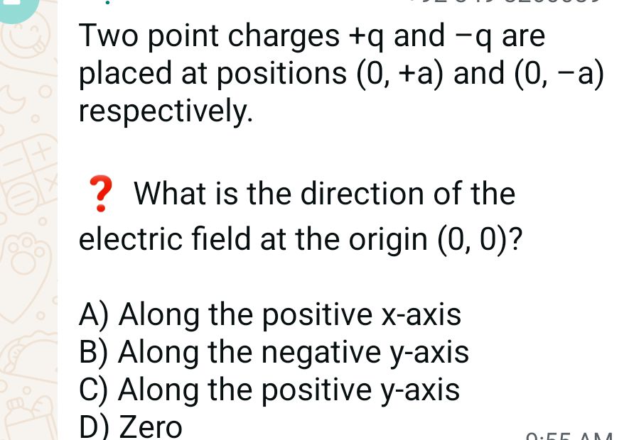 Two point charges +q and -q are placed at | StudyX