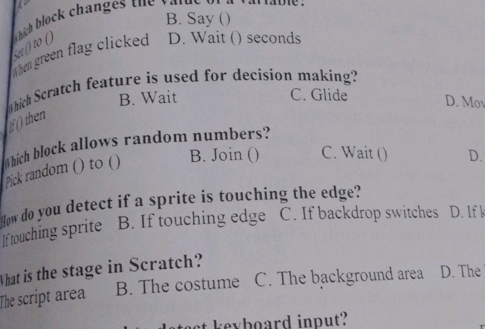 Which block changes the value of a variable? | StudyX