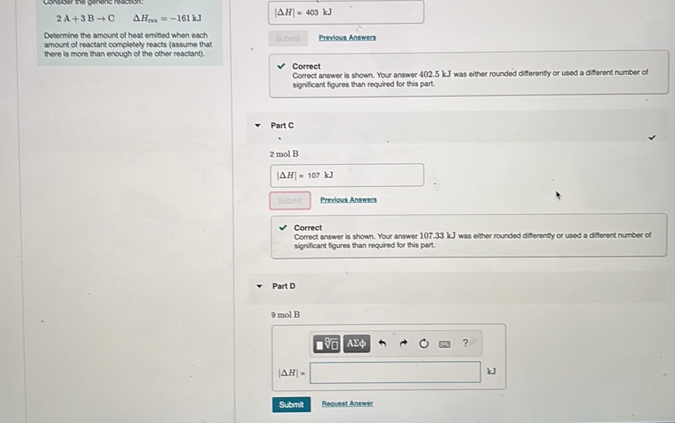Consider the generic reaction: 2A + 3B -> C | StudyX