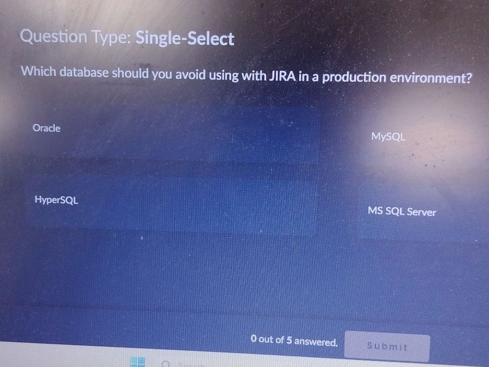 Which database should you avoid using with | StudyX