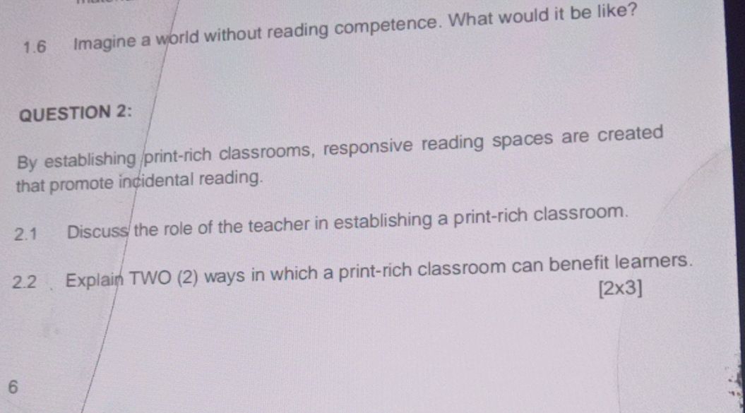 1.6 Imagine a world without reading