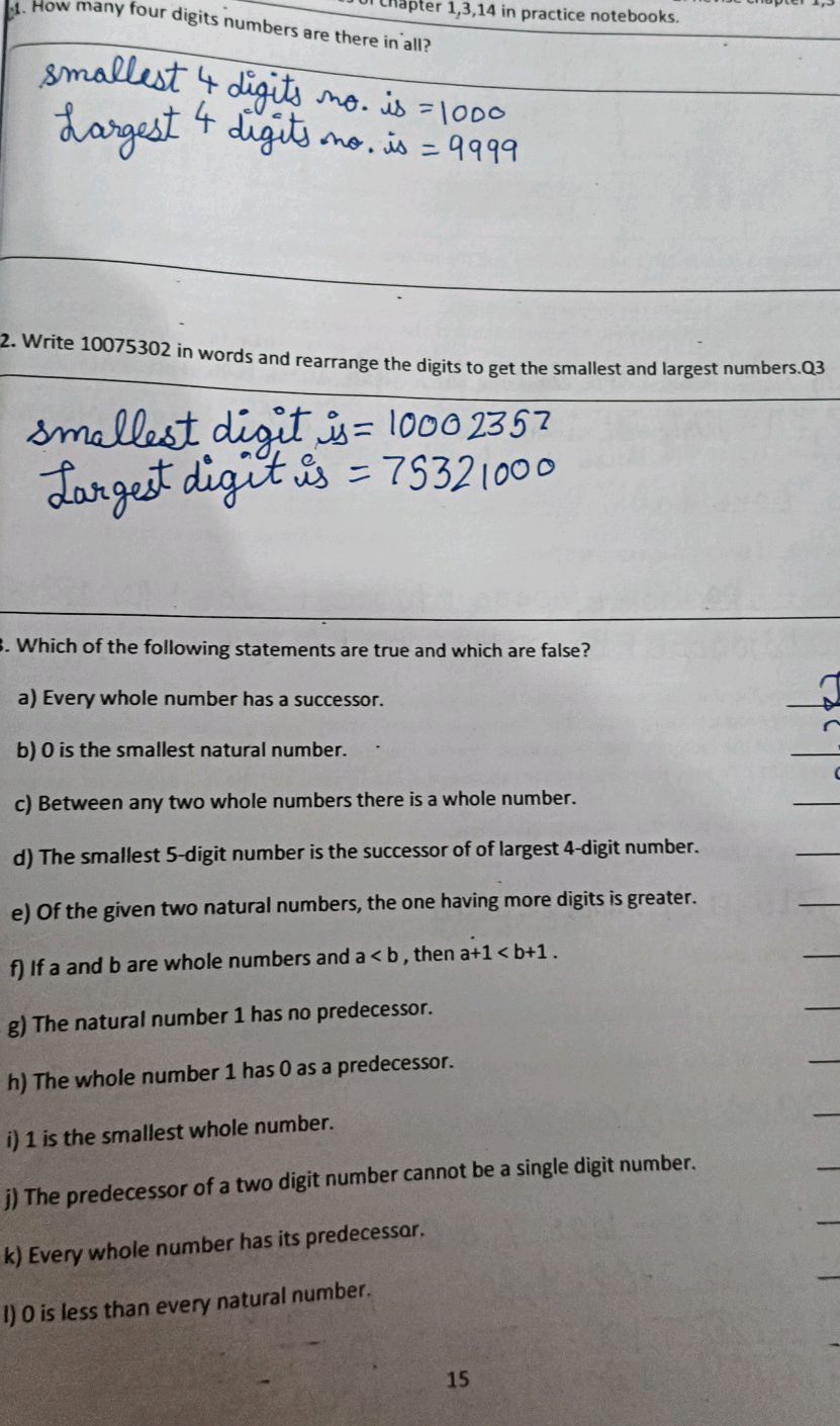 1. How many four digits numbers are there in | StudyX