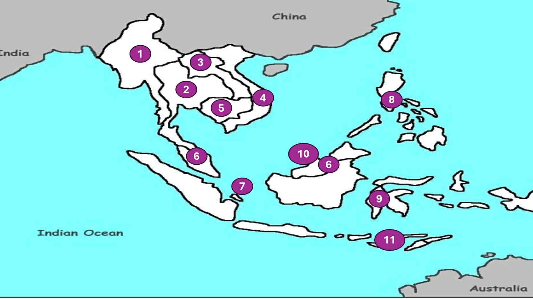 The image shows a map of Southeast Asia with | StudyX